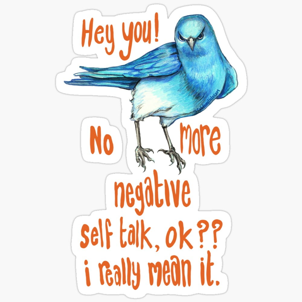No More Negative Self Talk Sticker Phone Decal Water Bottle Stickers ...