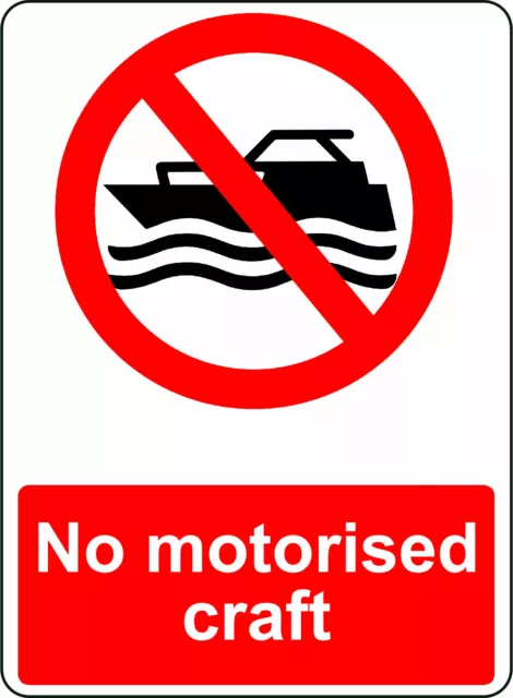 No Motorized Crafts Osha Decal Safety Sign Sticker Usa Made Phone Decal ...