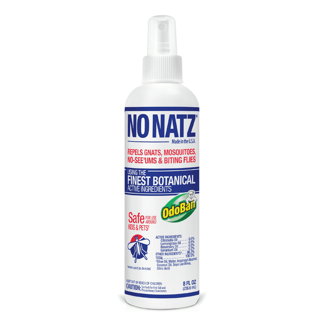 No Natz Botanical Bug Repellent, 8oz, DEET-Free - Effective for Gnats ...