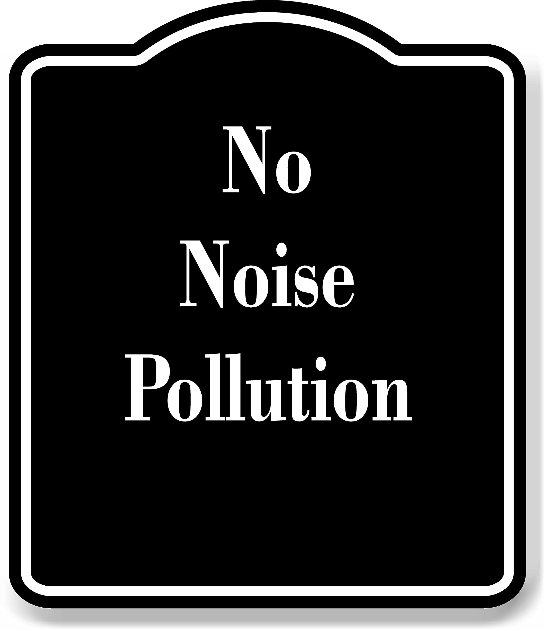 No Noise Pollution Fishing BLACK Aluminum Composite Sign - Walmart.com