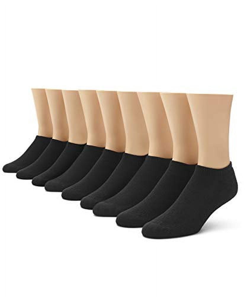 No Nonsense Men's Cushioned No Show Socks, Black - 9 Pair Pack, 6-12 ...