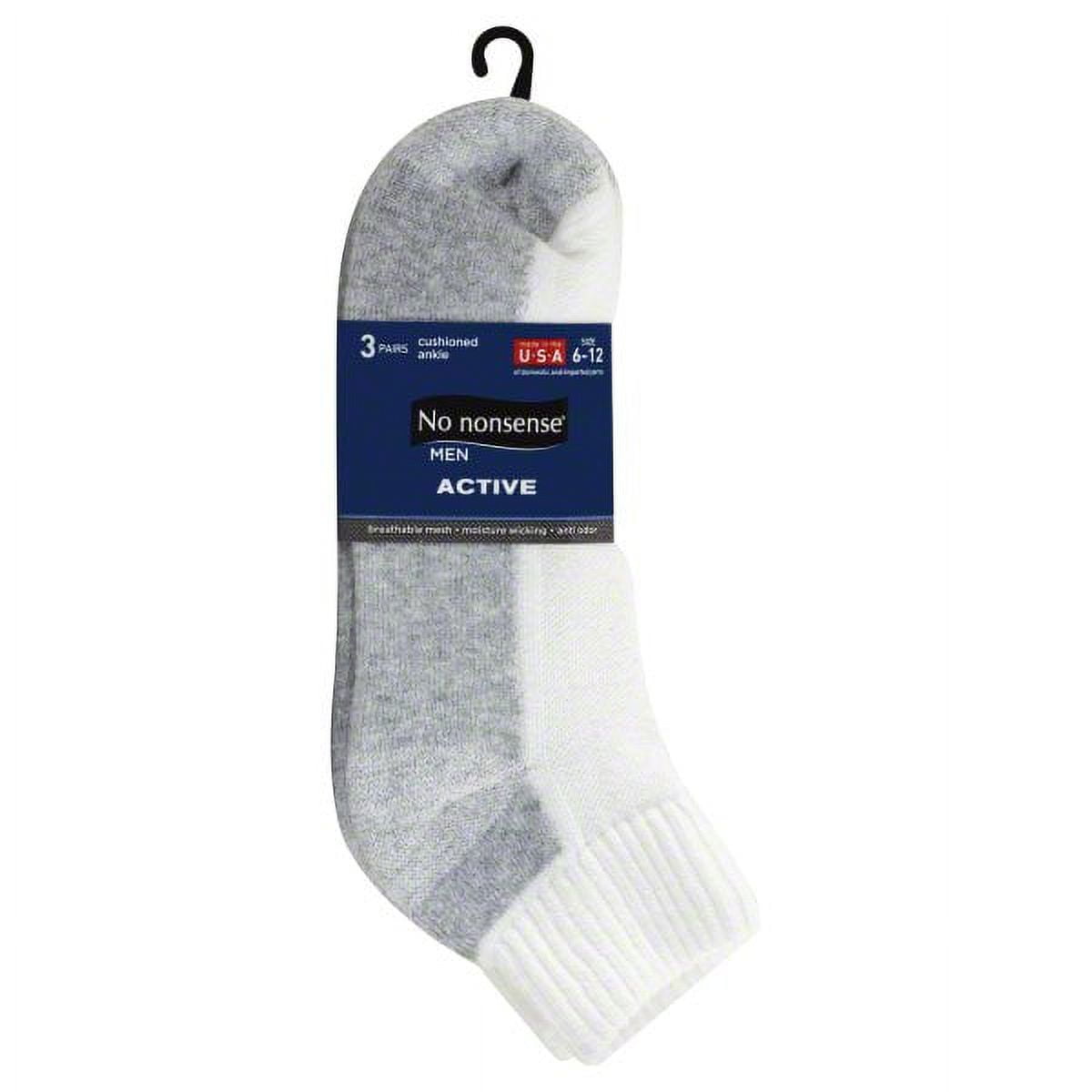 No Nonsense Men's White Active Ankle Socks, 3 pairs - Walmart.com