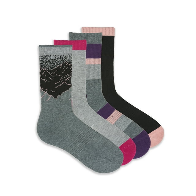 No Nonsense Outdoor Women's Crew Sock, 4 Pack - Walmart.com