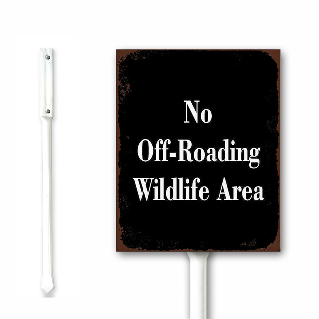 No Off-Roading - Wildlife Area Sign for Outdoor Metal Yard Sign Funny ...