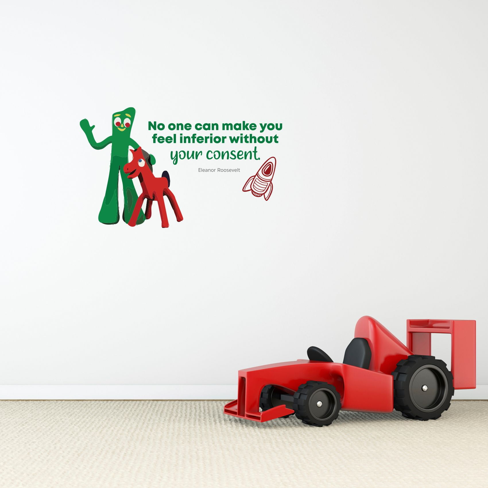 Gumby Life Quote Cartoon Decal - Wall Art Poster for Kids Room (8x10 ...