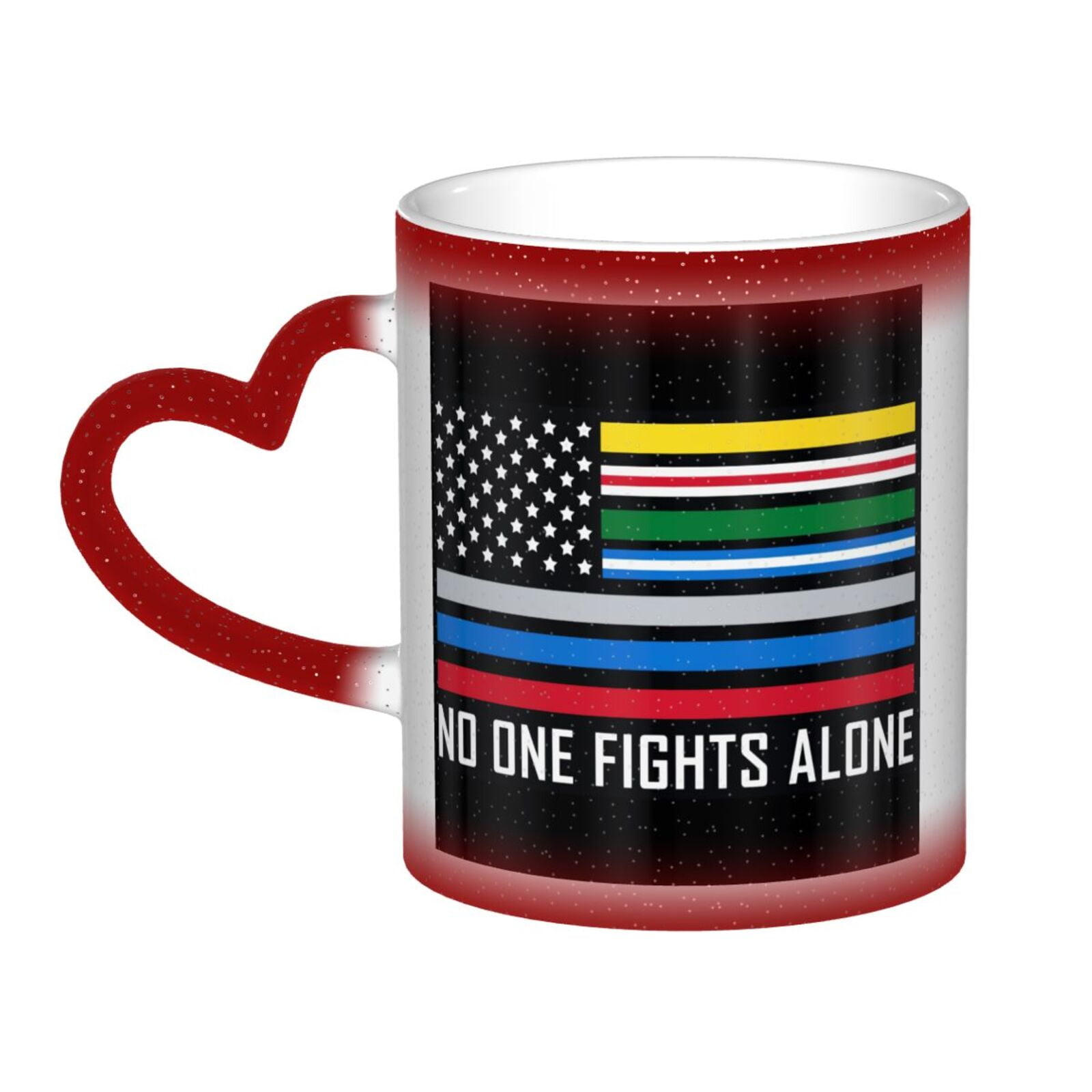 No One Fights Alone First Responders Ceramic Coffee Mug Magic Tea Mug ...