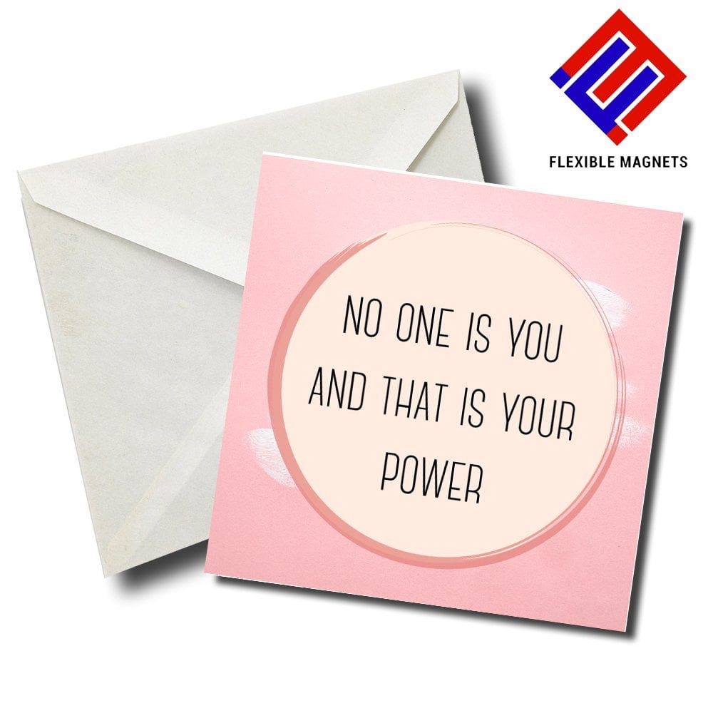 No One Is You And That Is Your Power Inspirational Quote Magnet for ...