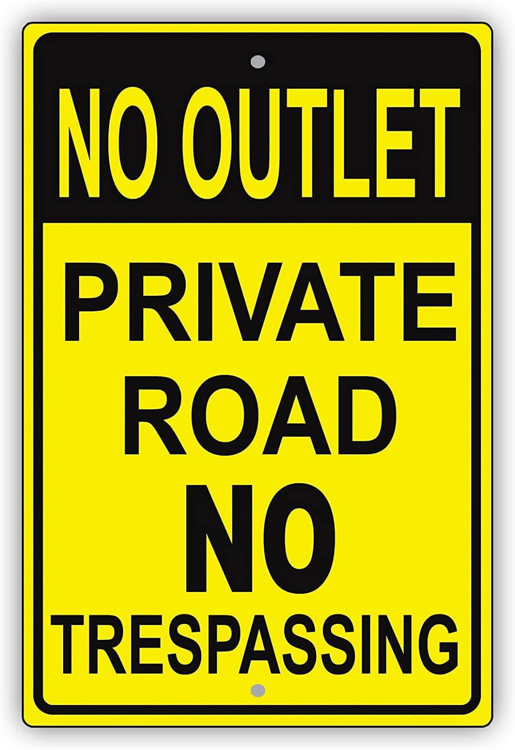 No Outlet Private Road No Trespassing Restriction Property Alert ...
