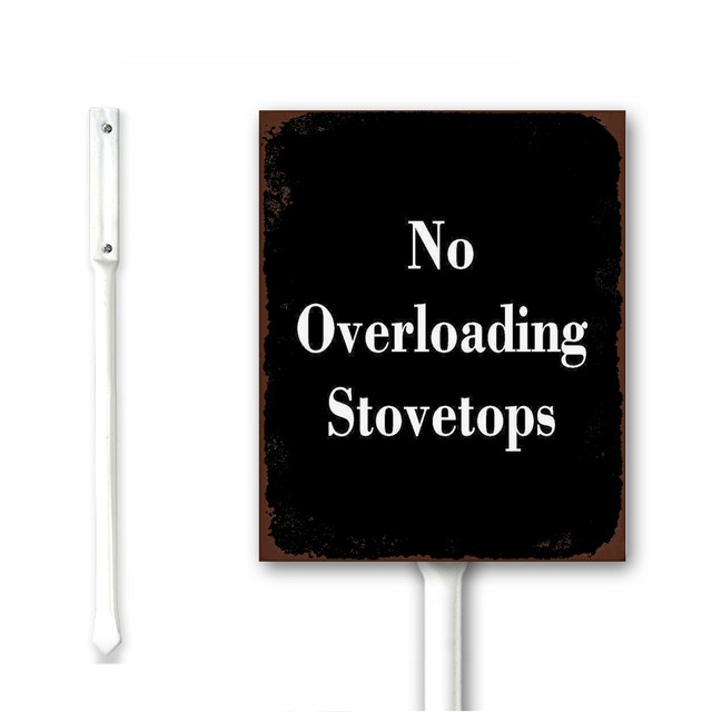 No Overloading Stovetops Sign for Outdoor Metal Yard Sign Funny Lawn ...