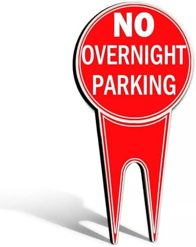 No Overnight Parking Sign Art Minimalist Style,for Patio Lawn & Garden ...