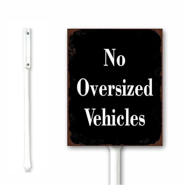 No Oversized Vehicles Sign for Outdoor Metal Yard Sign Funny Lawn Sign ...