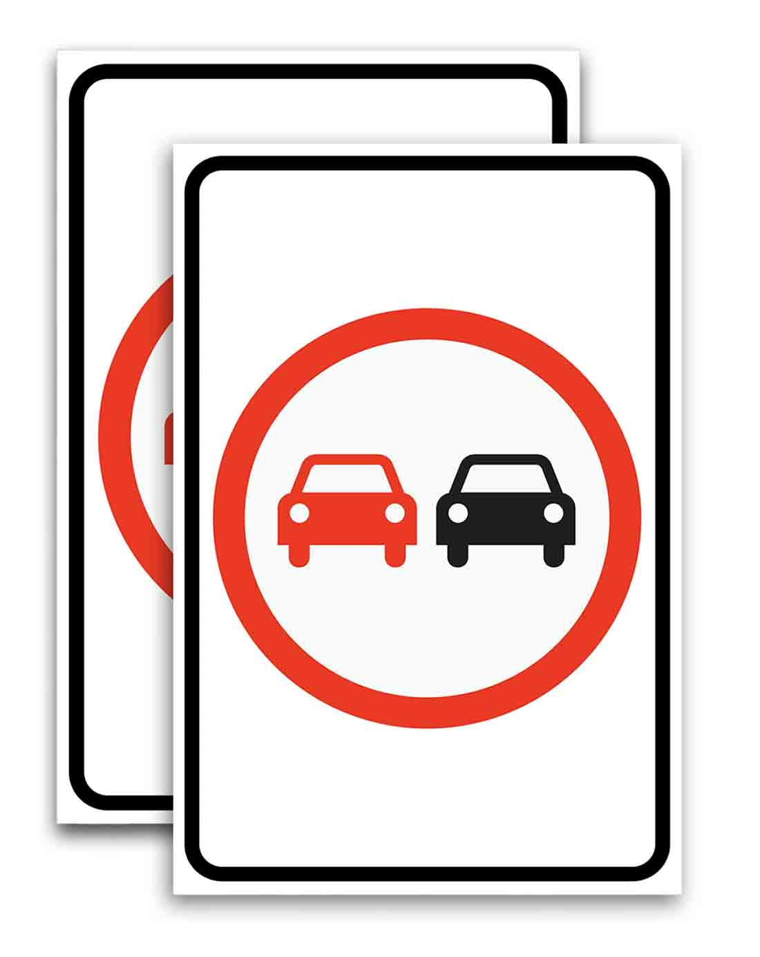 No Overtaking (24" X 36") Vinyl Decal Only (Pack of 2) |Sign|Sticker ...