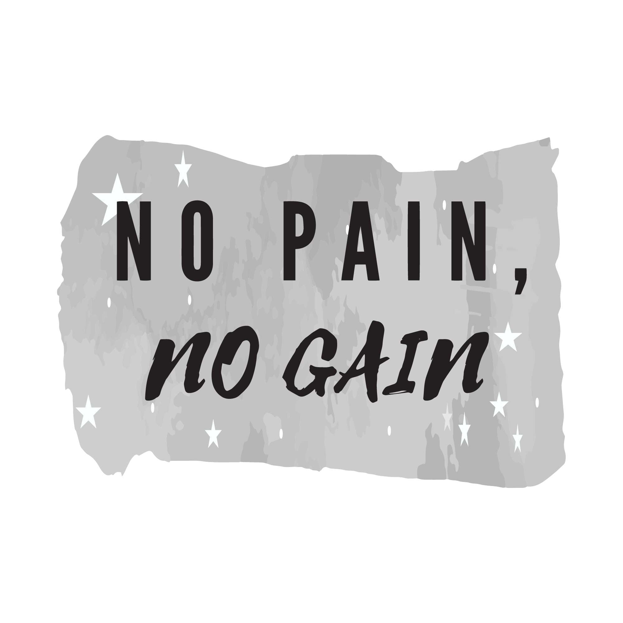 No Pain No Gain Strong Positive Fitness Gym Quote Vinyl Decal Wall Art ...