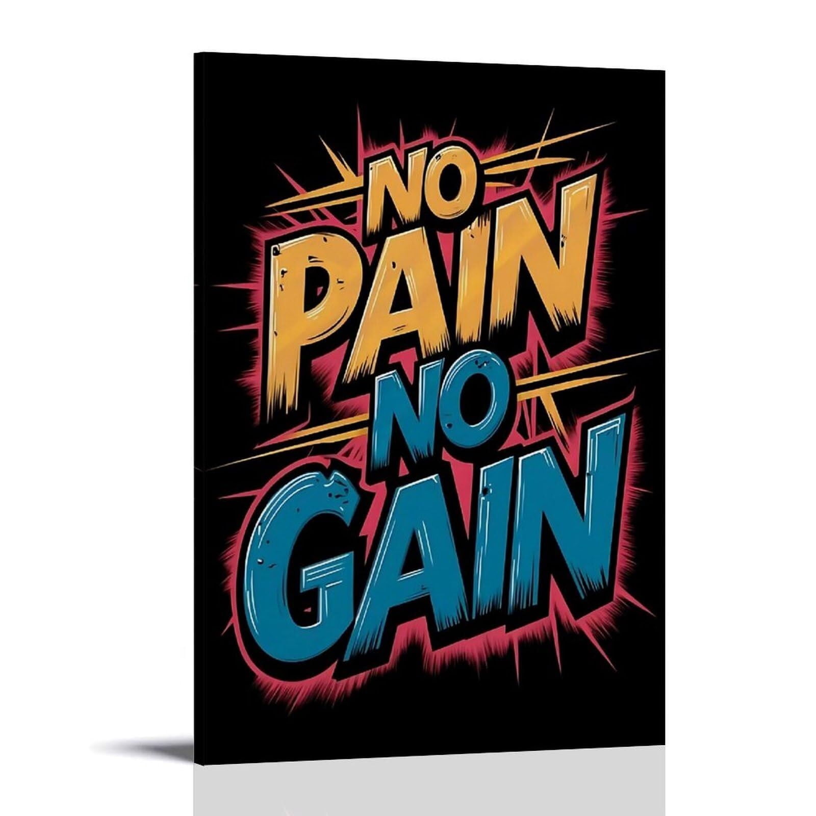 No Pain No Gain Print Inspirational Wall Art Purposeful Living Posters ...