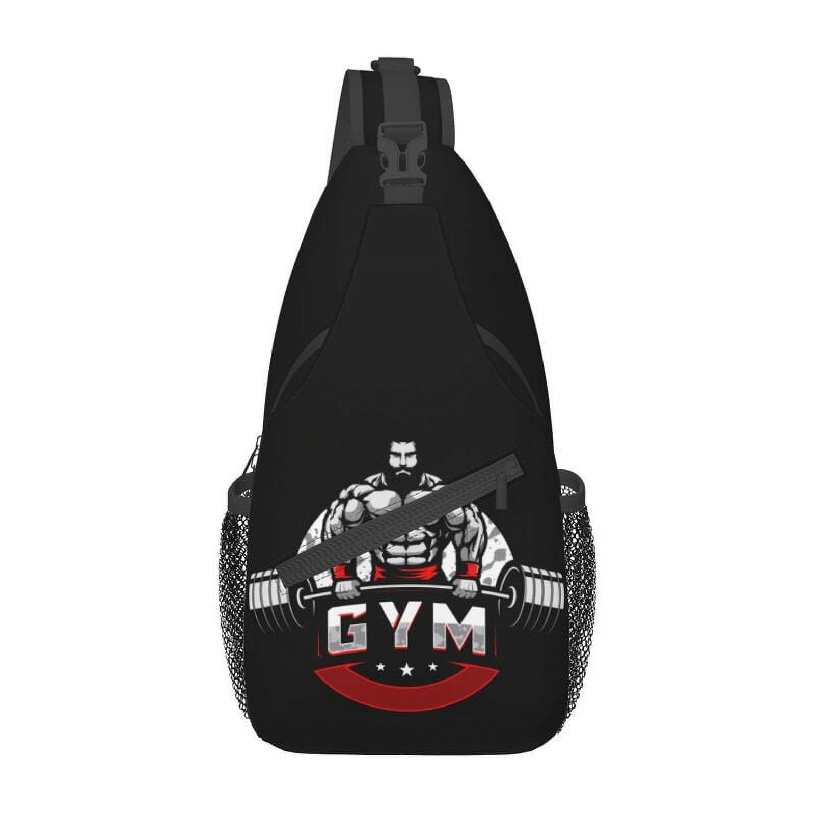 No Pain No Gain Sling Chest Crossbody Bag Men Casual Bodybuilding ...