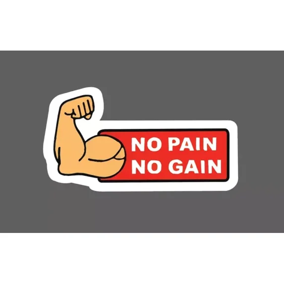 No Pain No Gain Sticker Flexing Waterproof Sticker Phone Decal Water ...