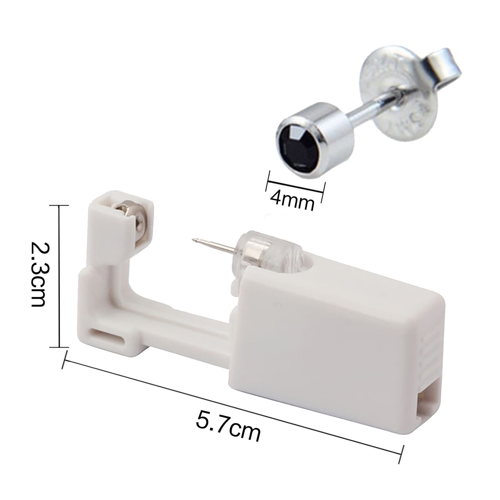 No Pain Unisex Stainless Steel Professional Safety Ear Piercing Plug ...