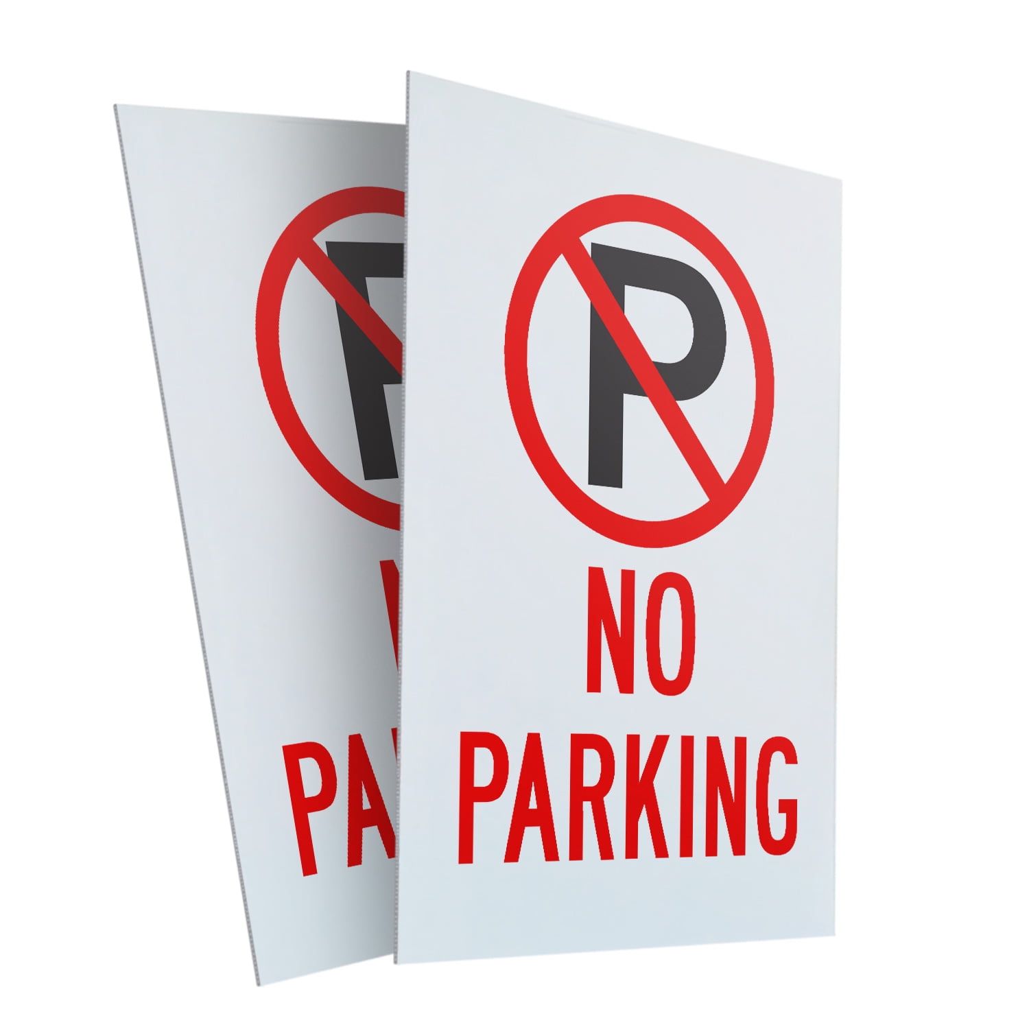 No Parking (2-PACK) 24" x 36" Plastic Signs | Sign Insert 4mm ...