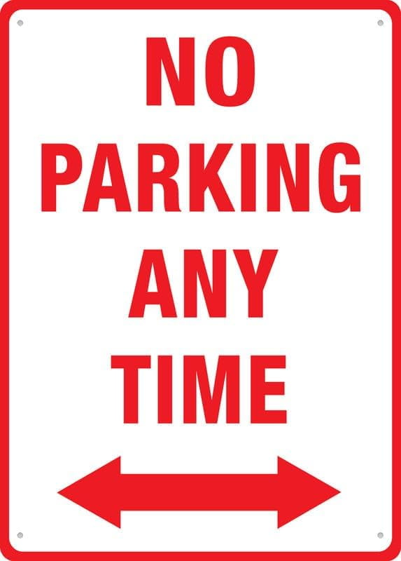 No Parking Any Time Two Way Arrow Sign Signs Outdoor Uv Printed ...