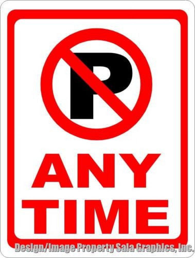 No Parking Anytime with Symbol Sign - Walmart.com
