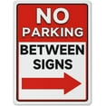 No Parking Between Signs Arrow Right Tinplate Sign Fade Resistant Easy ...