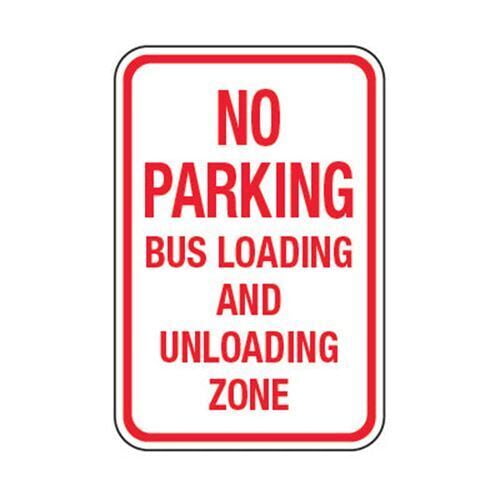 No Parking Bus Loading And Unloading School Parking Metal Aluminum ...