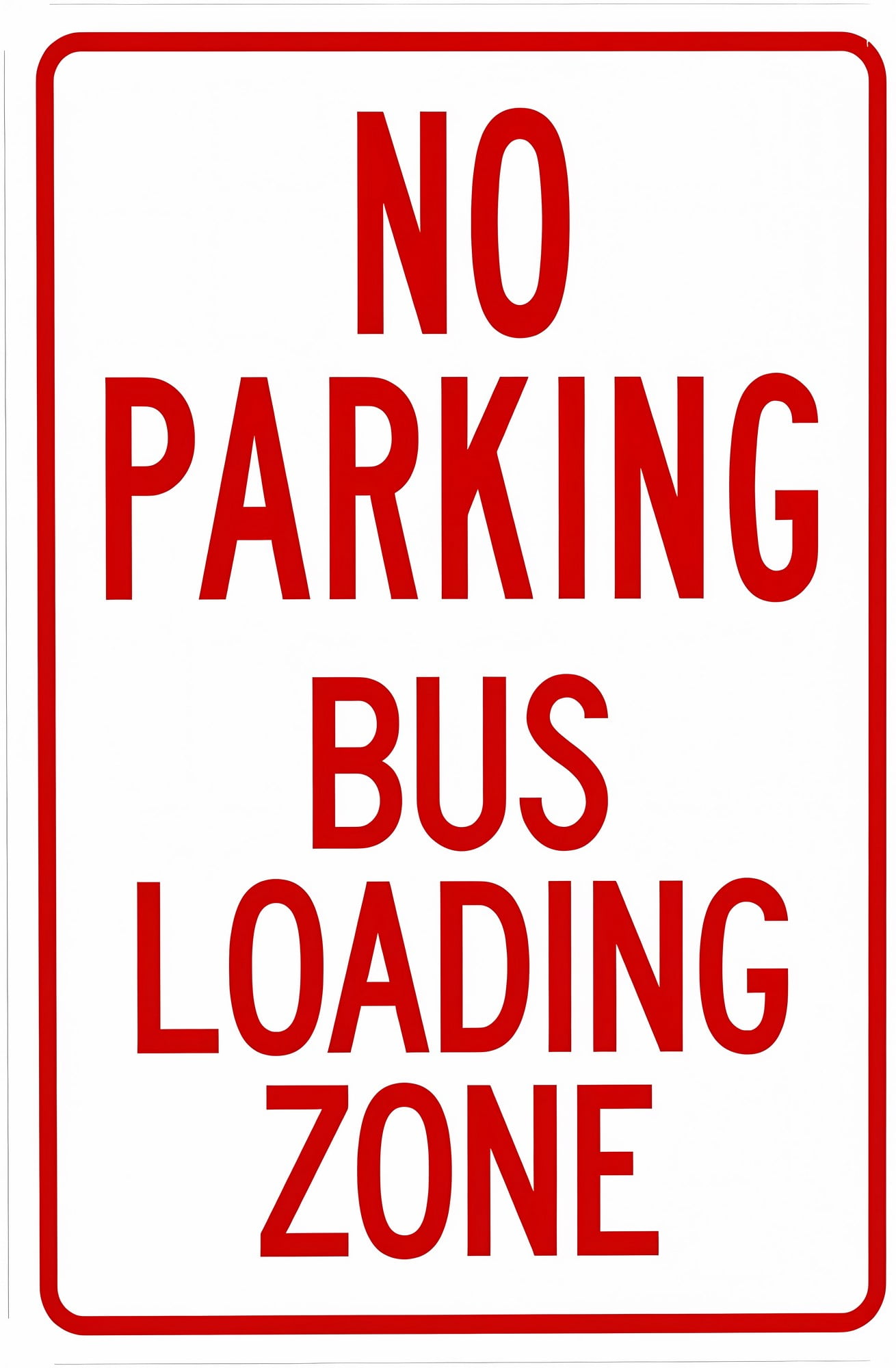 No Parking Bus Loading Zone Warning Sign - 8"x12", Security Metal Decor ...