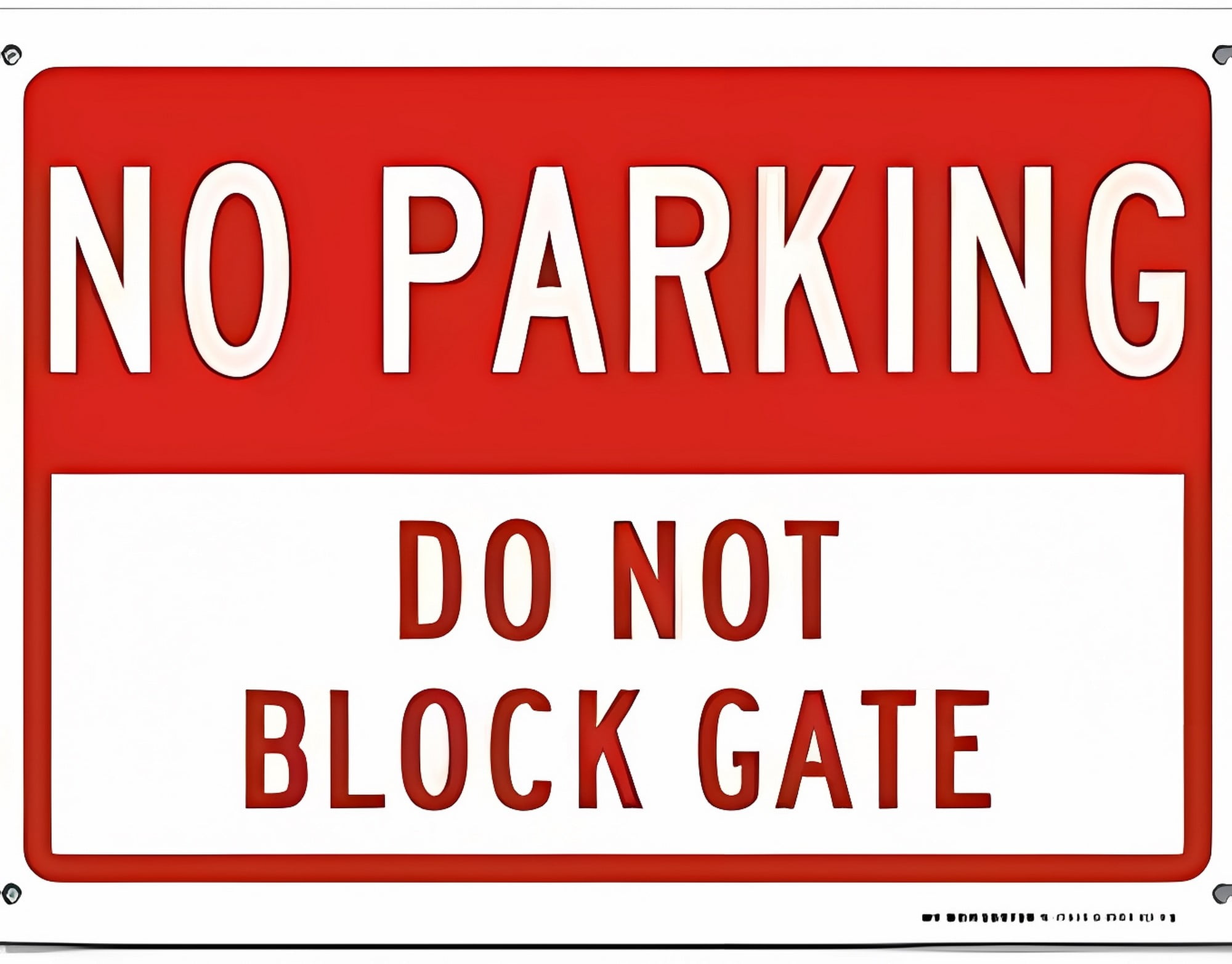 No Parking Do Not Block Gate Sign - 8"x12" Business Metal Sign, Gate ...