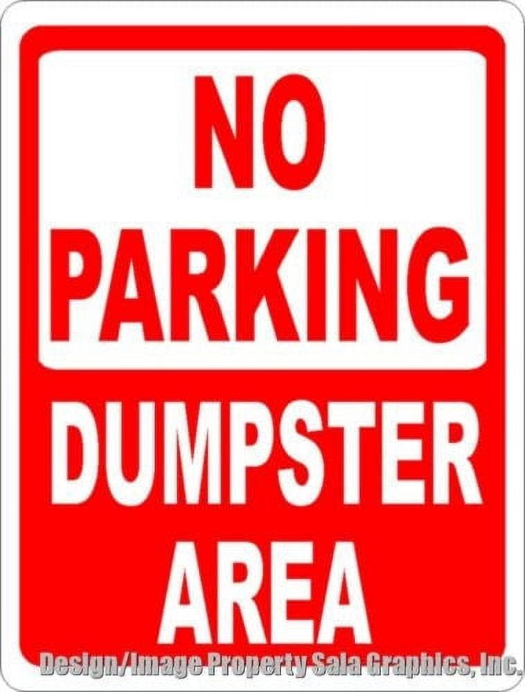 No Parking Dumpster Area Sign - Walmart.com