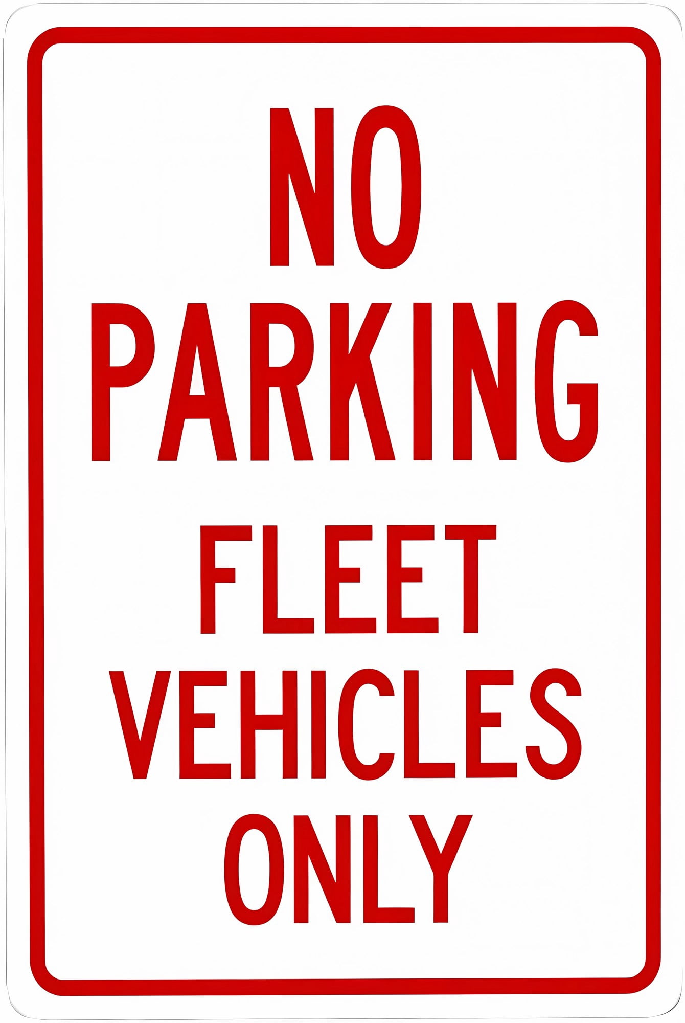 No Parking Fleet Vehicles Only - 8"x12" Metal Security Tin Warning Sign ...