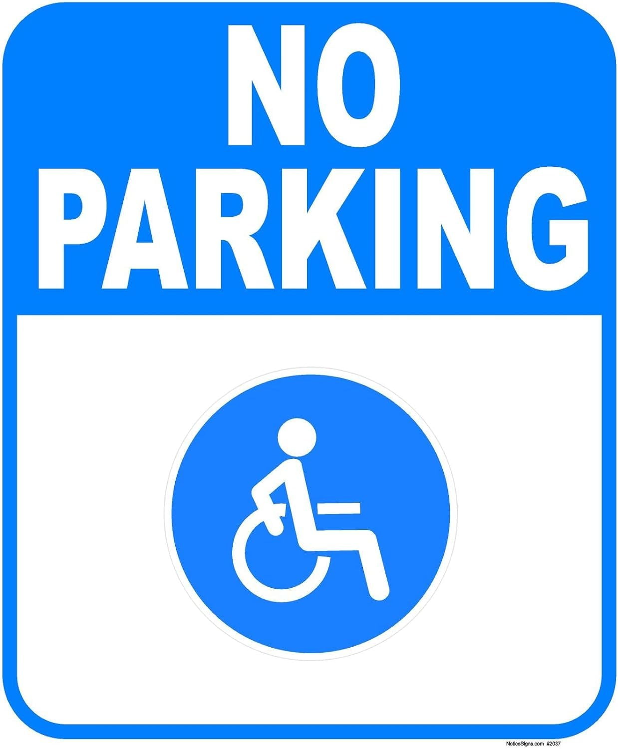 No Parking Handicap Symbol Aluminum Composite Sign, 15"x18" - Walmart.com