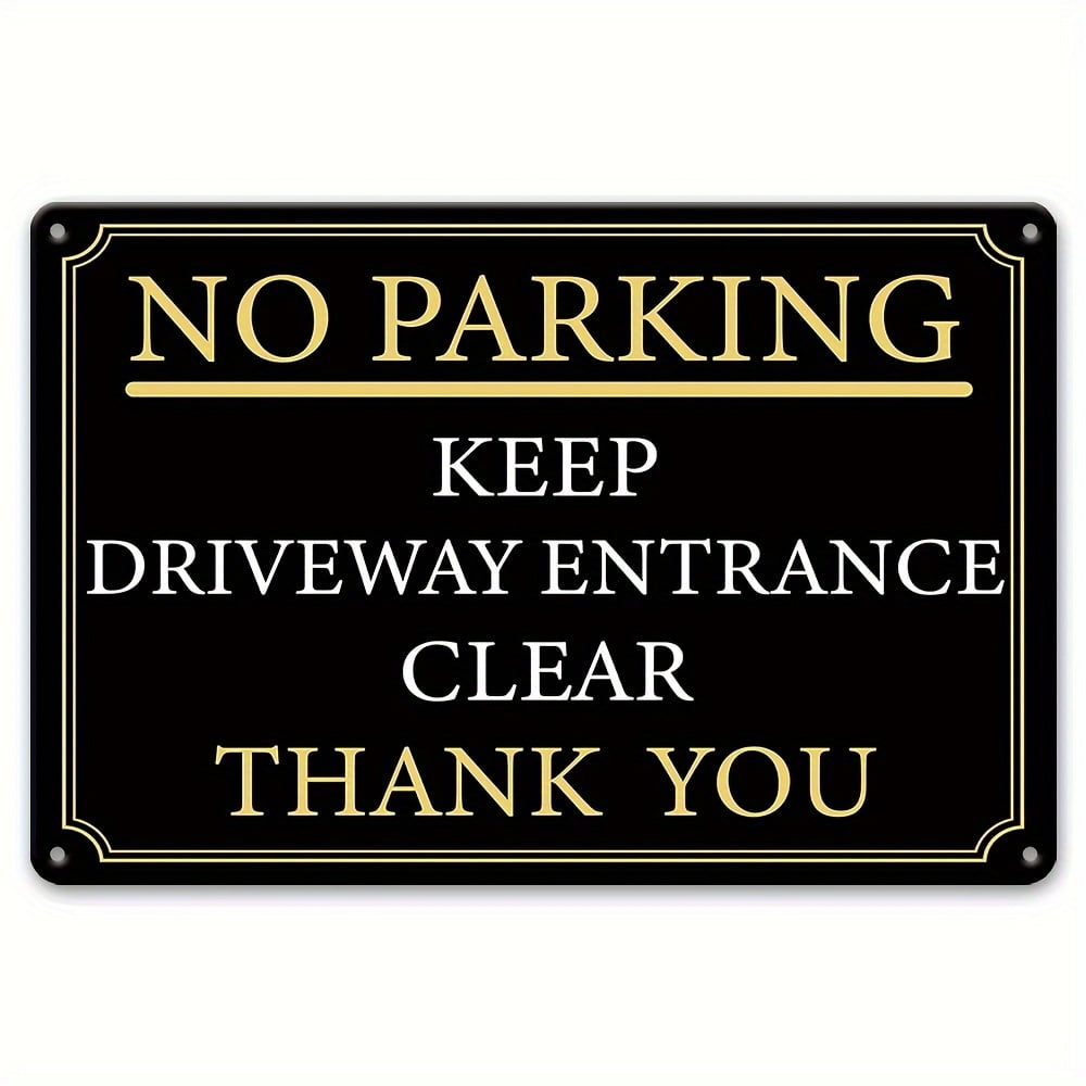 No Parking, Keep Driveways Open - Weather Metal Outdoor Warning Sign ...