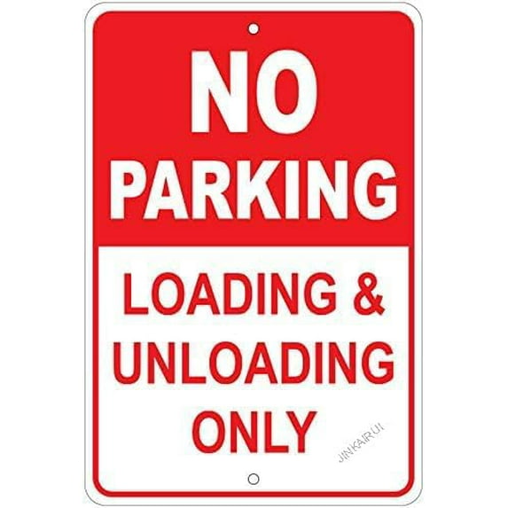 No Parking Loading & Unloading Zone Only Metal Sign 12"x8" - Walmart.com