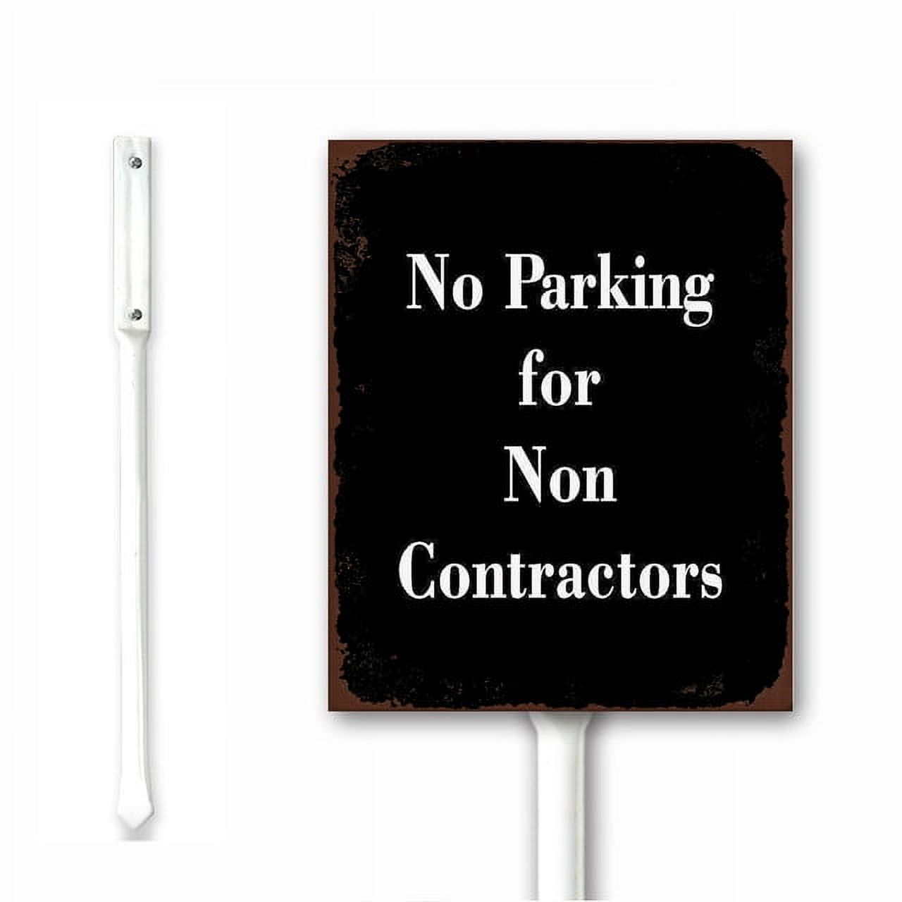 No Parking for Non-Contractors Sign for Outdoor Metal Yard Sign Funny ...