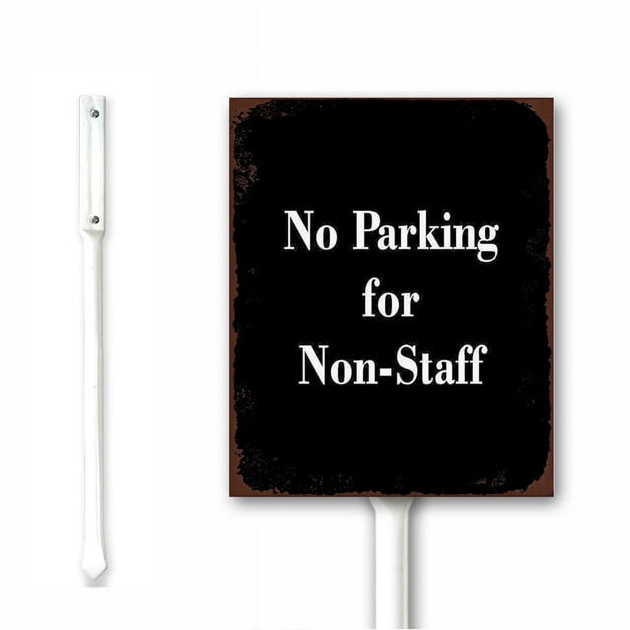 No Parking for Non-Staff Sign for Outdoor Metal Yard Sign Funny Lawn ...