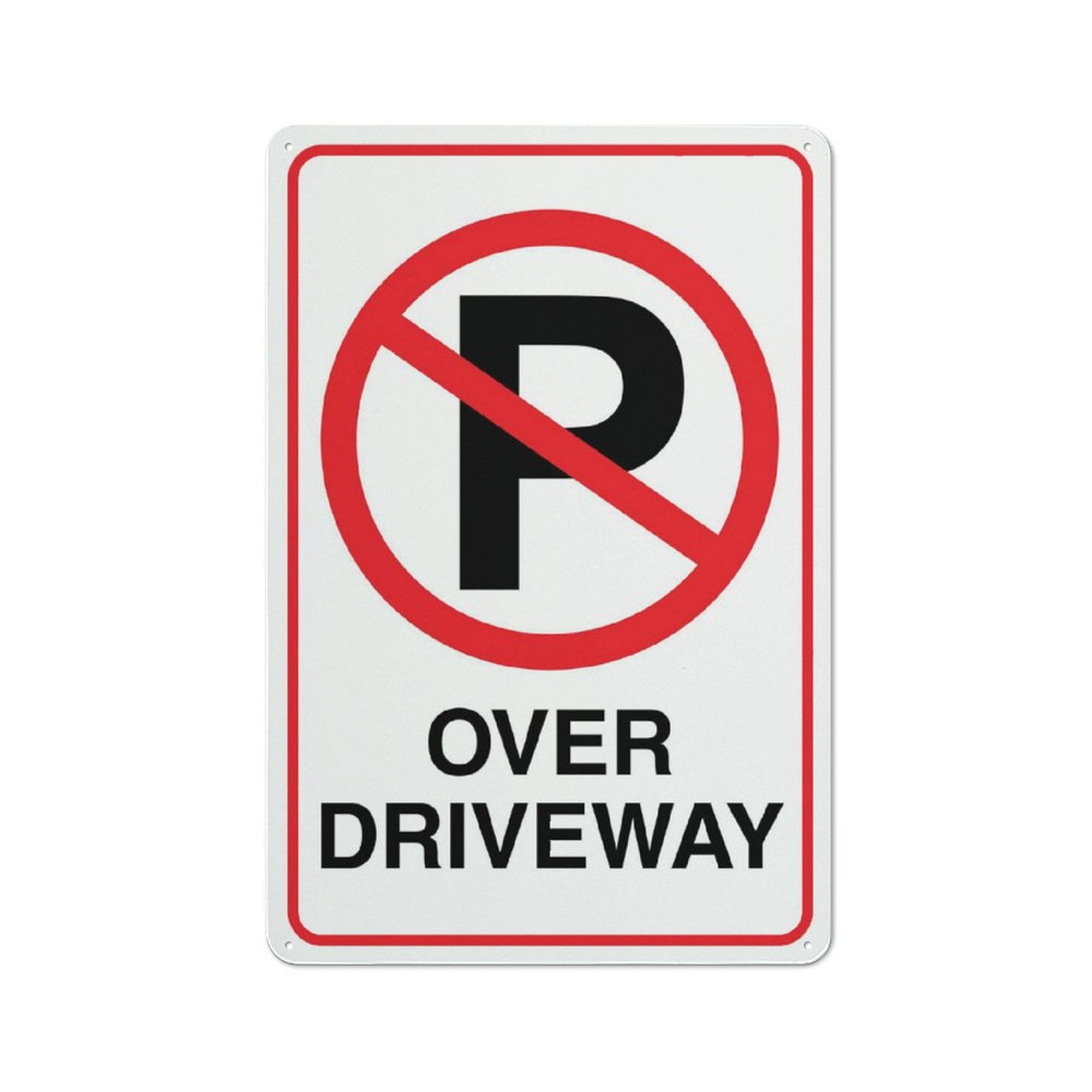 No Parking Over Driveway Sign Outdoor Metal Sign - 12 X 8 Metal Signs ...
