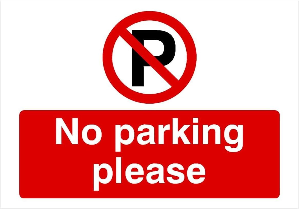 No Parking Please P Sign Landscape Parking Signs & Permits Metal Sign ...