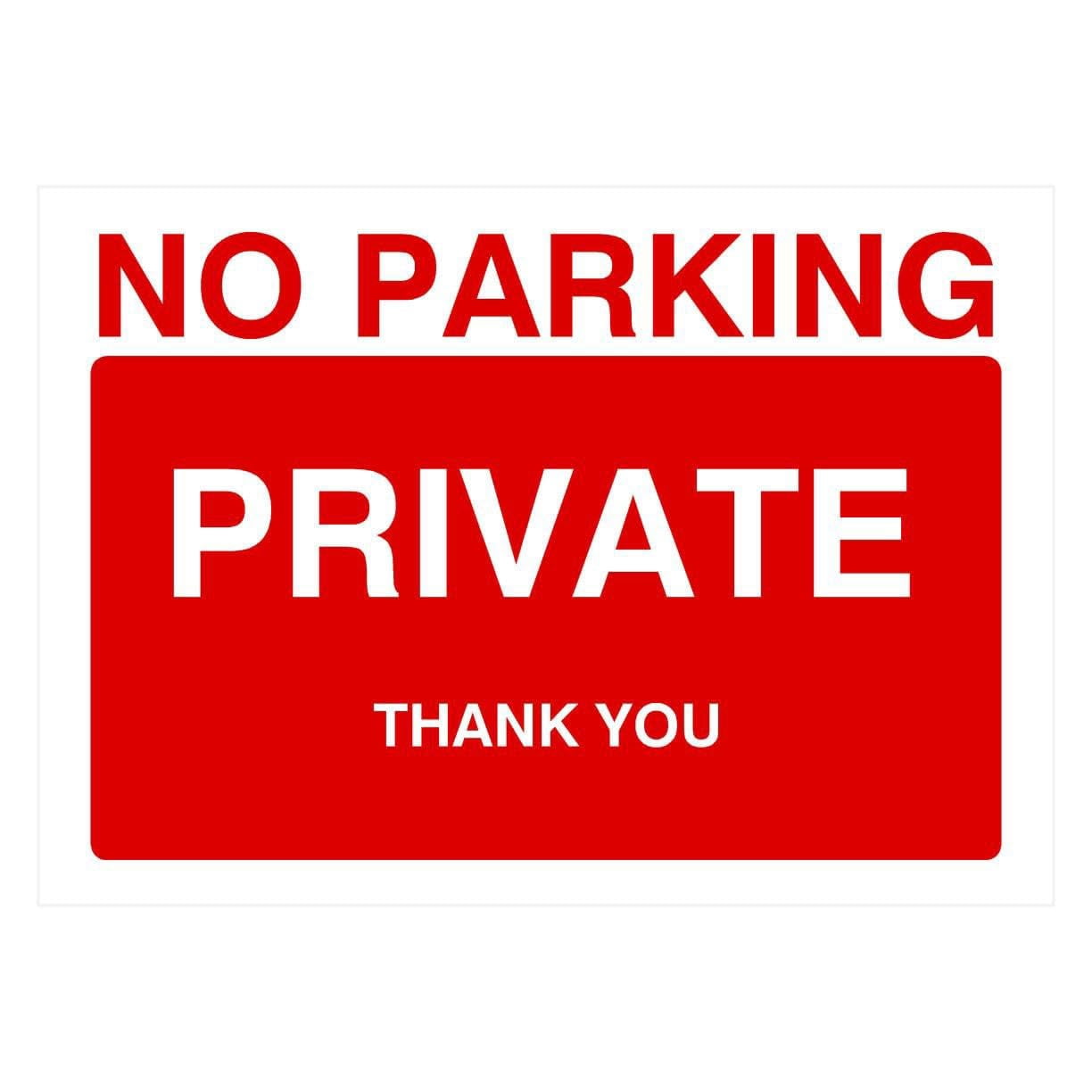 No Parking Private Thank You Sign Parking Signs & Permits Metal Sign ...