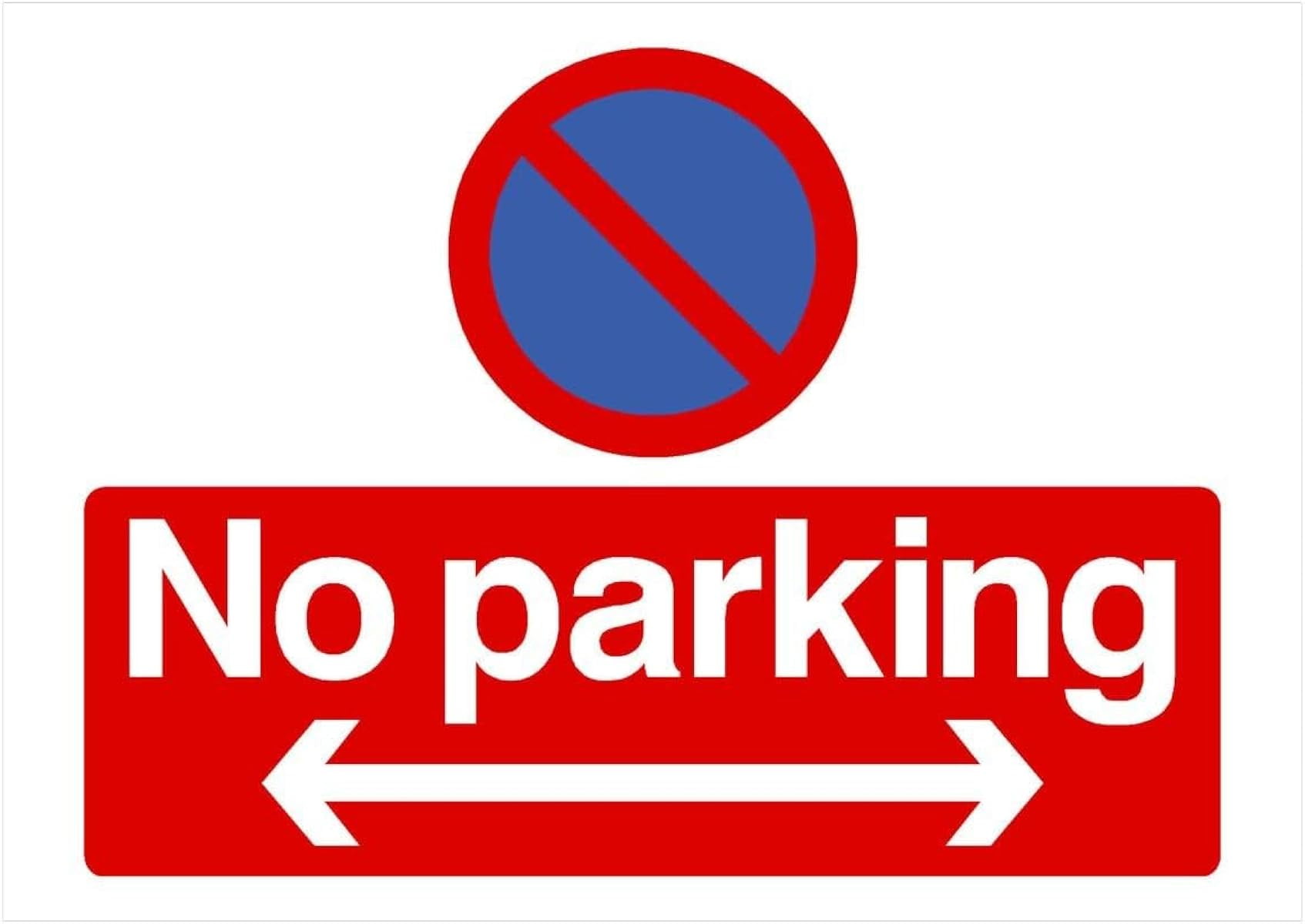 No Parking Right And Left Arrow At Any Time Sign Landscape Parking ...