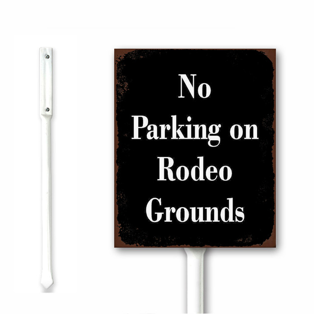 No Parking on Rodeo Grounds Sign for Outdoor Metal Yard Sign Funny Lawn ...