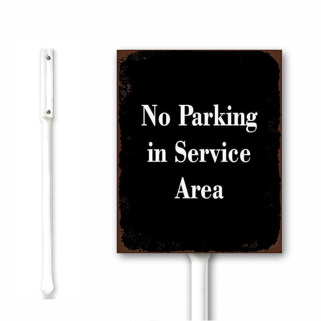 No Parking in Service Area Sign for Outdoor Metal Yard Sign Funny Lawn ...