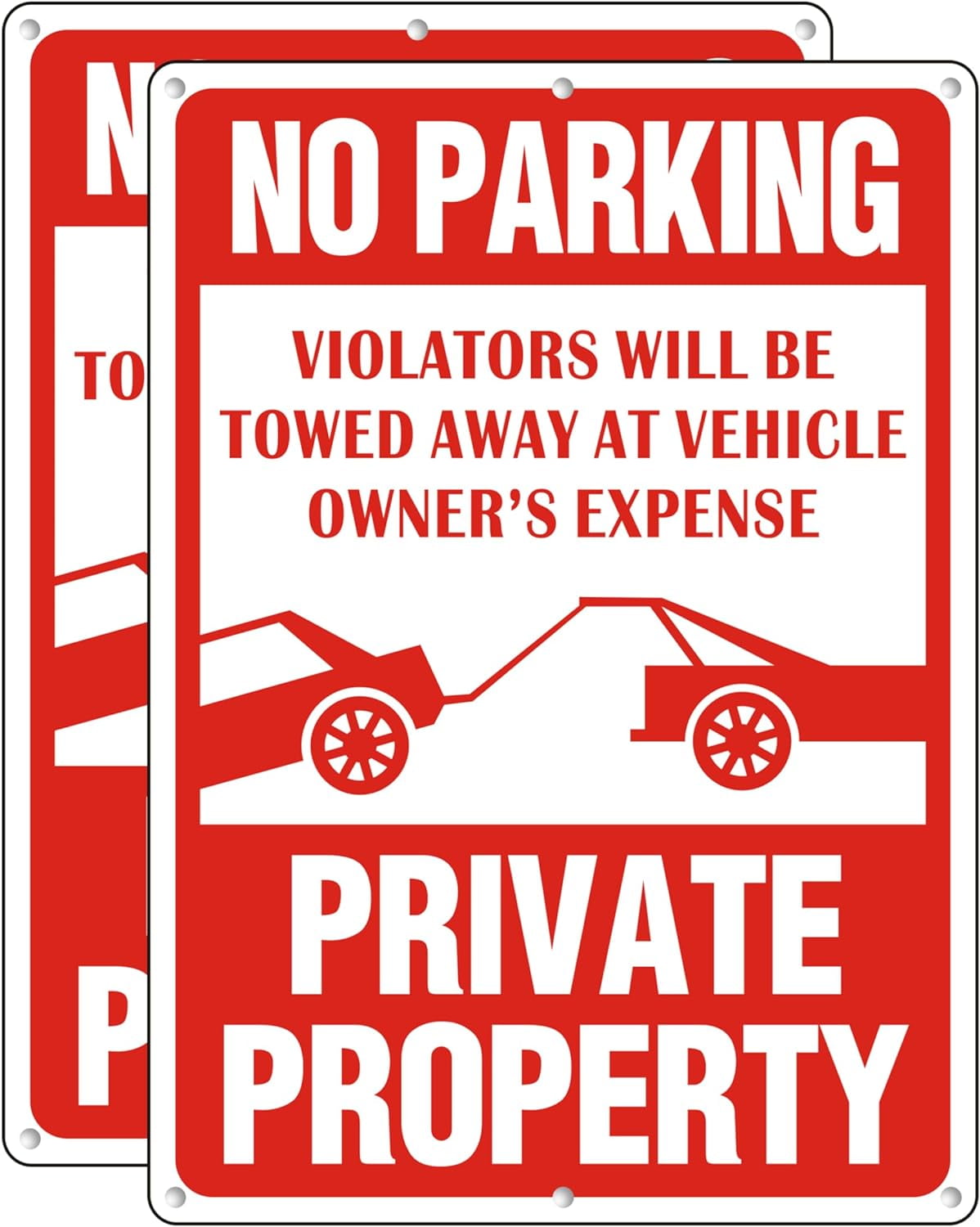 No Parking Sign, 10 x 14 Inches Violators Will Be Towed Signs ...