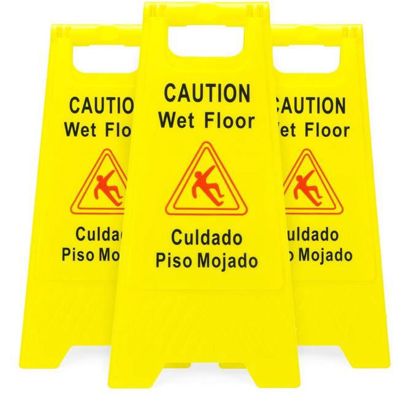 No Parking Sign, High-Visibility Bilingual Floor Sign, Double-Sided ...