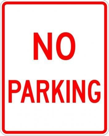 No Parking Sign Parking Signs Metal Sign Tin Sign 12x16 Inch - Caution ...