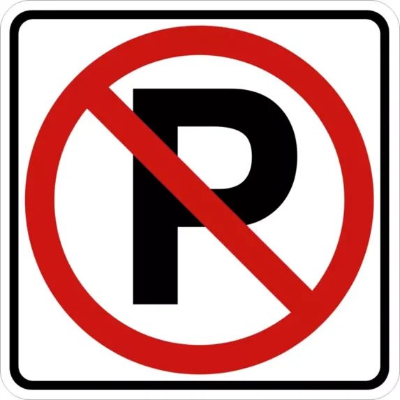 No Parking Sign Sticker Phone Decal Water Bottle Stickers Car Decals ...