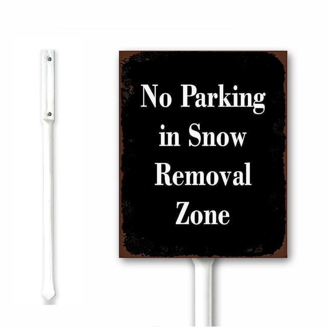 No Parking in Snow Removal Zone Sign for Outdoor Metal Yard Sign Funny ...