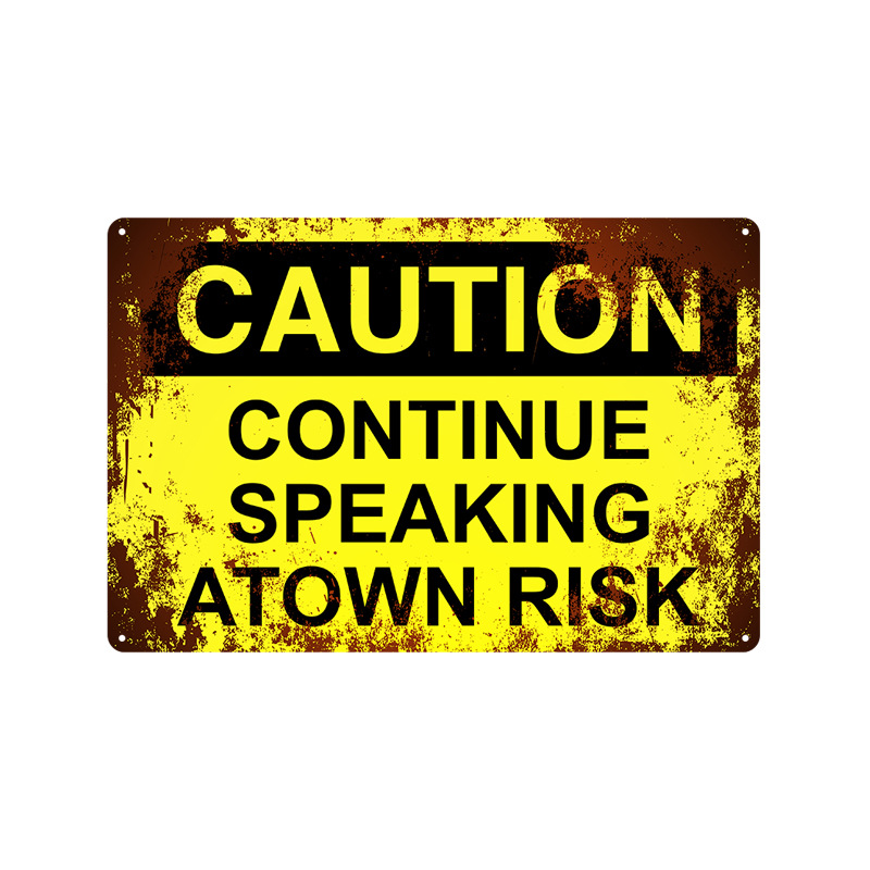 No Parking Swimming Caution Recycle Yellow Warning Signs Public Factory ...