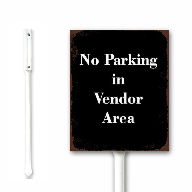No Parking in Vendor Area Sign for Outdoor Metal Yard Sign Funny Lawn ...