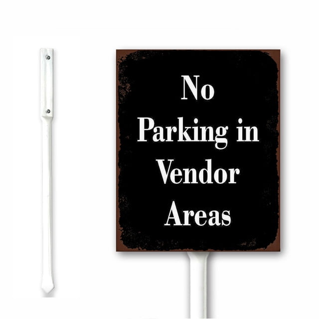 No Parking in Vendor Areas Sign for Outdoor Metal Yard Sign Funny Lawn ...