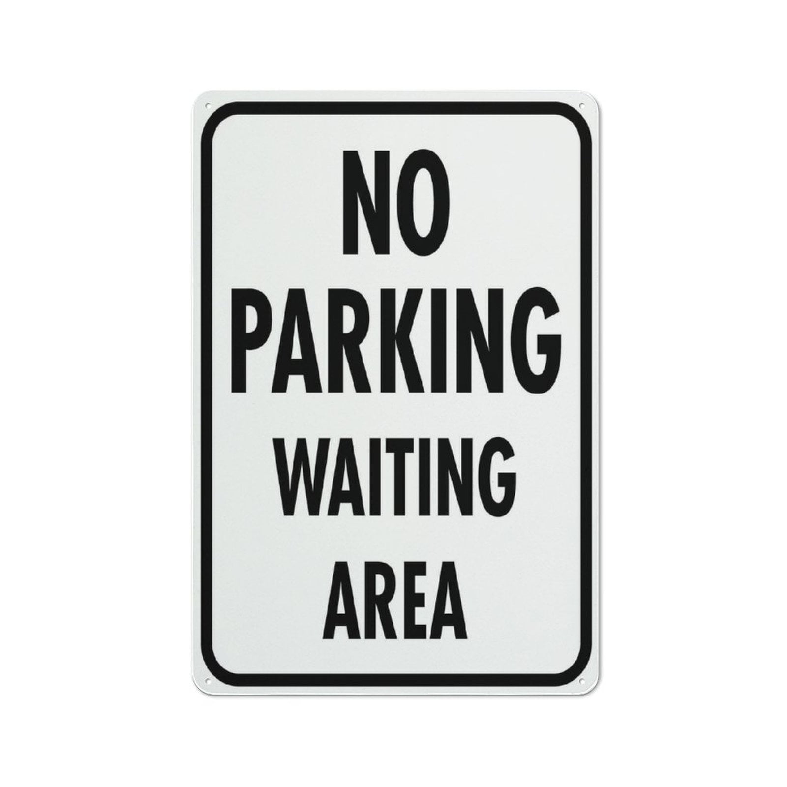 No Parking Waiting Area Sign Metal Signs 12X8 Inch Rust Free Aluminum ...